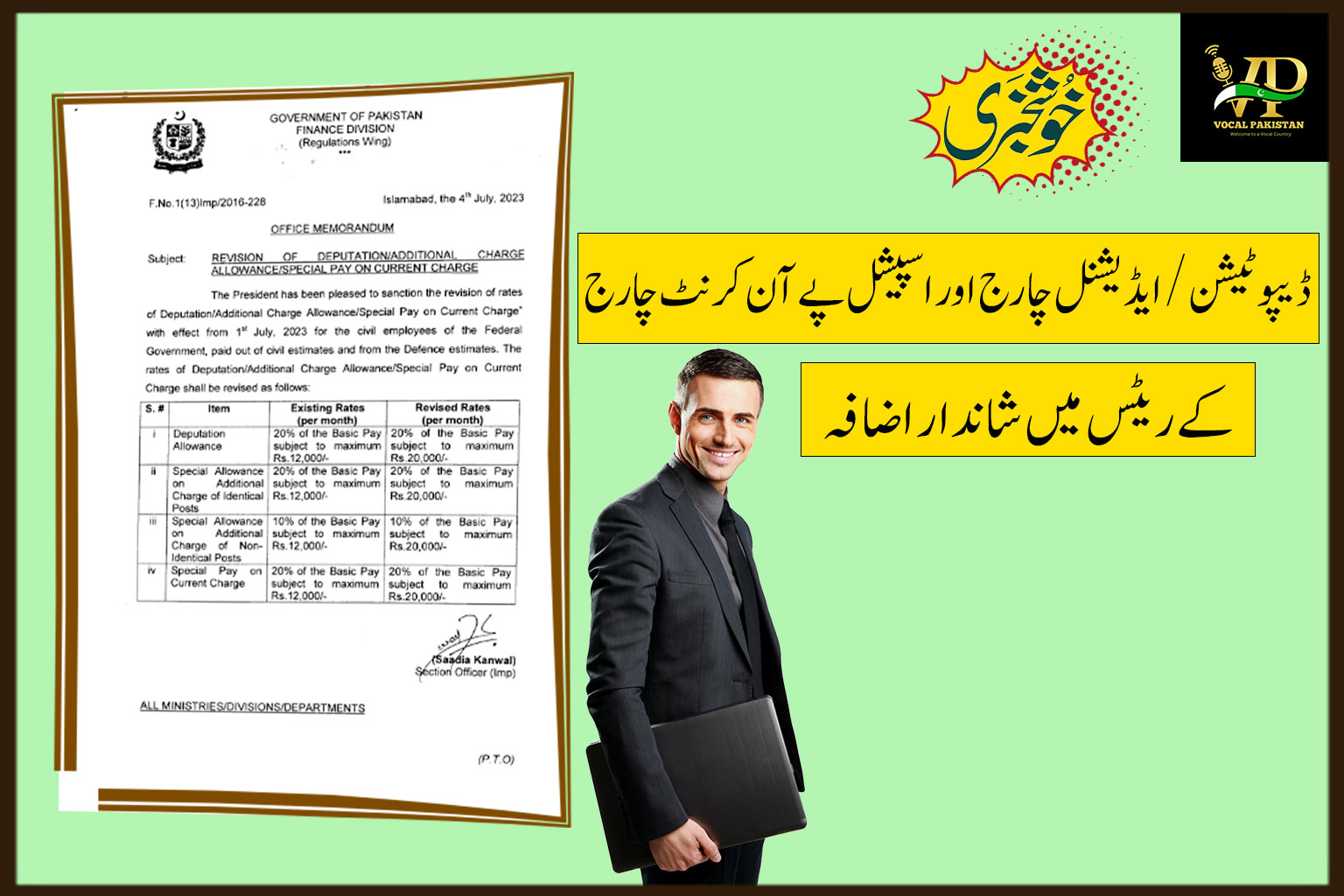 Revision of Deputation/ Additional Charge Allowance/ Special Pay on ...