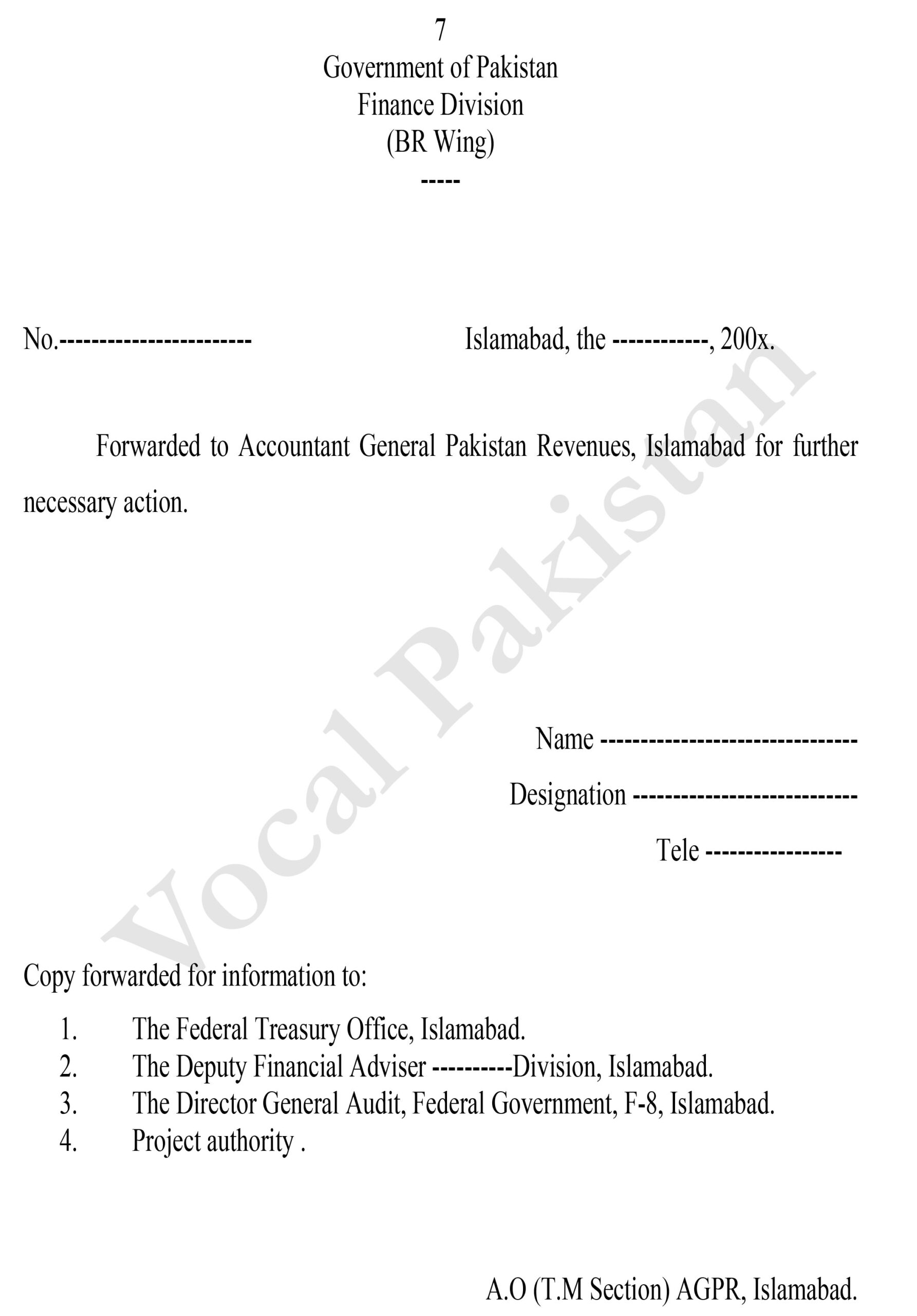 Revised Procedure For Operation Of Assignment Accounts Of Federal ...