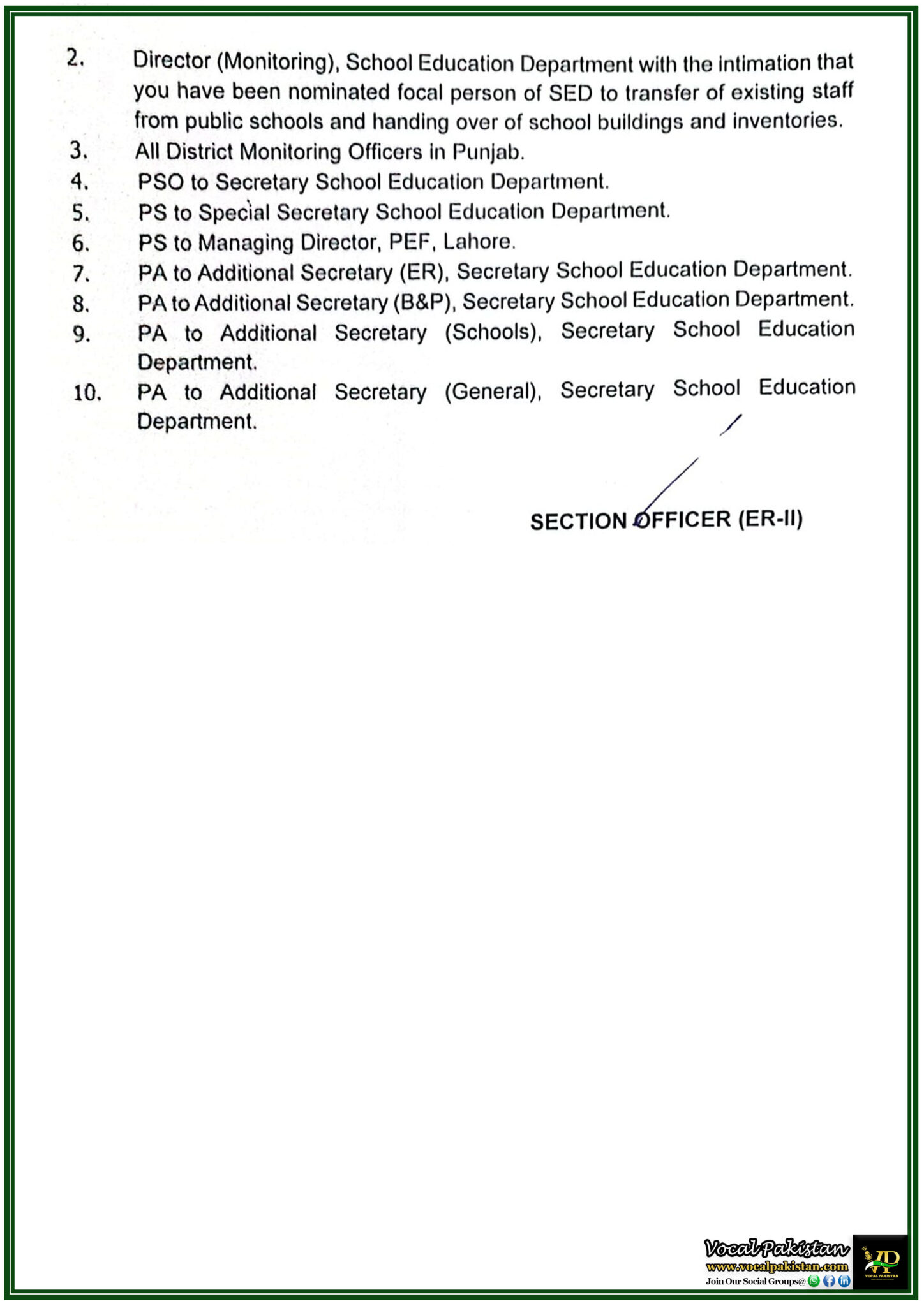 District Education Authorities Directed to Transfer School Management ...