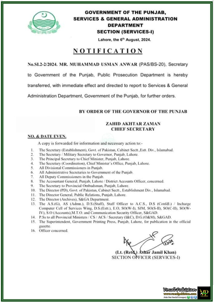 Government Of The Punjab Omitted Rule 17 A From Punjab Civil Servants