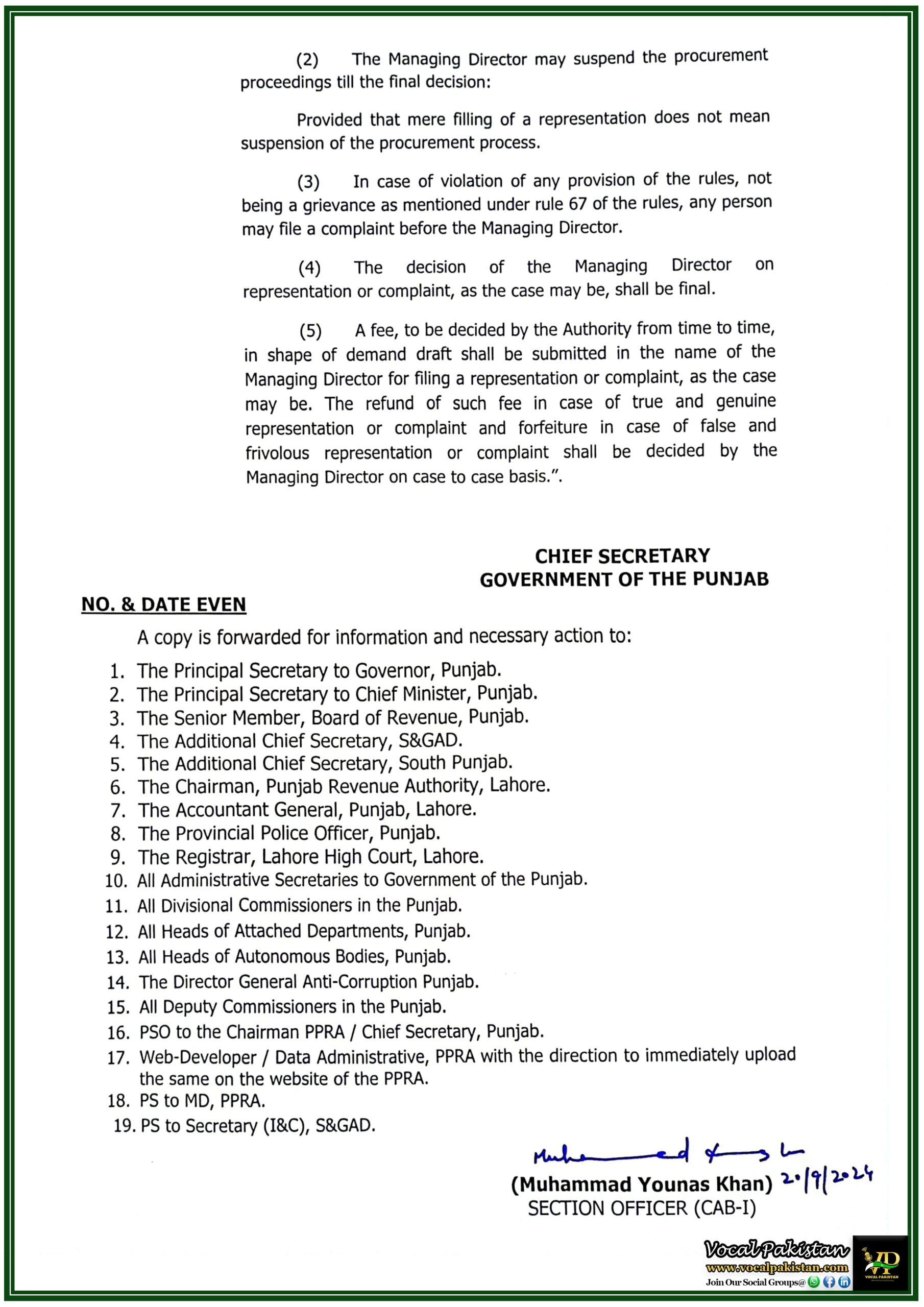 New Amendments in Punjab Procurement Rules (PPRA) 2014: Streamlined ...