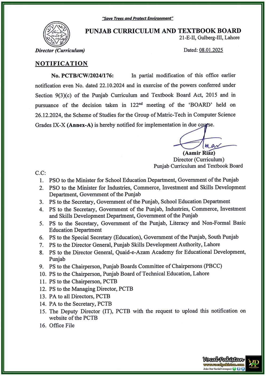 Punjab Curriculum and Textbook Board (PCTB) Announces Revised Scheme of ...