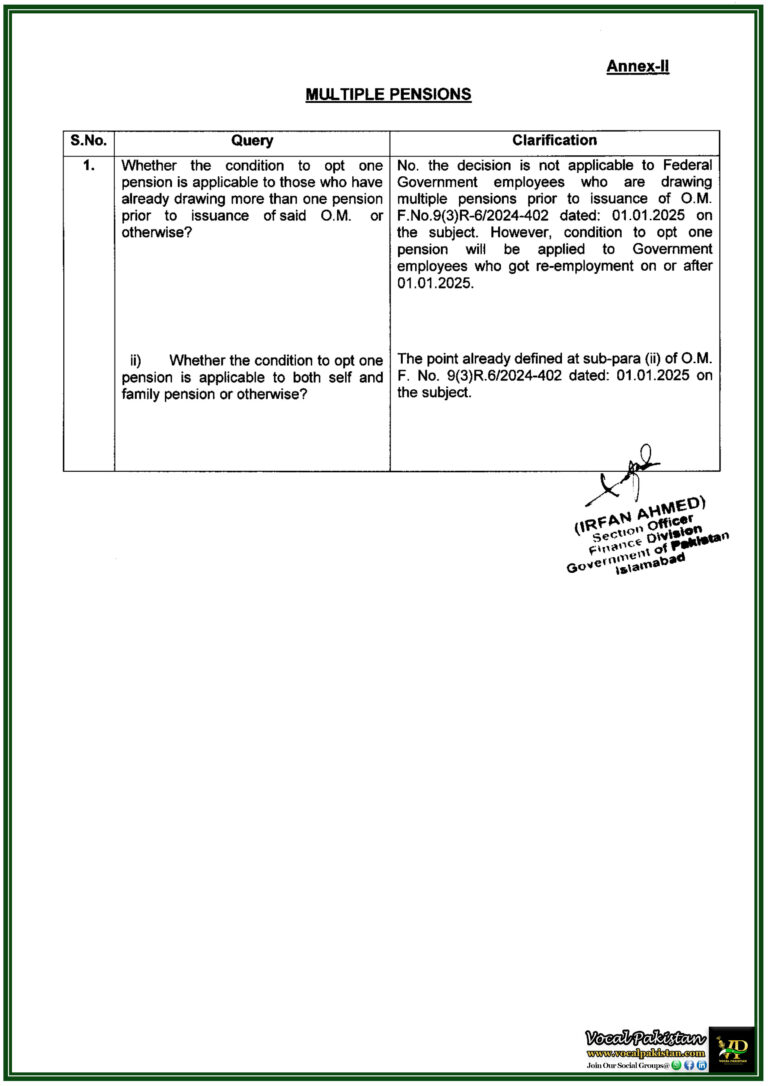 Clarifications on Pension Rules & Multiple Pensions- Latest Finance ...