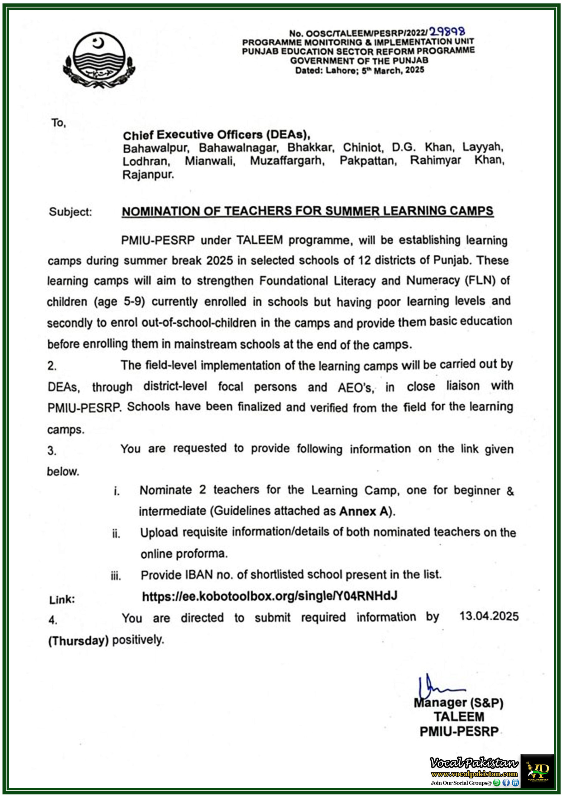 Government of Sindh Announces Public Holiday on 19th February 2025 for ...