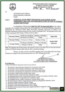 Punjab Examination Commission (PEC) Announces Revised Date Sheet & SOPs ...